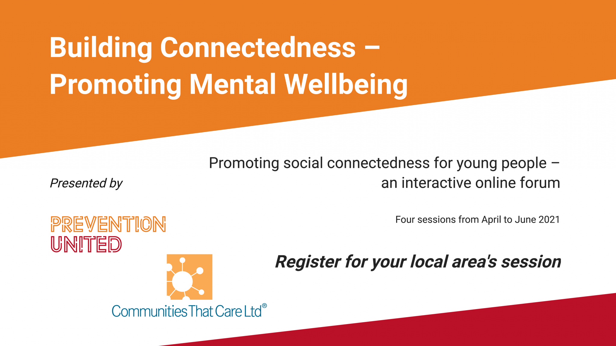 Building Connectedness – Promoting Mental Wellbeing - Prevention United